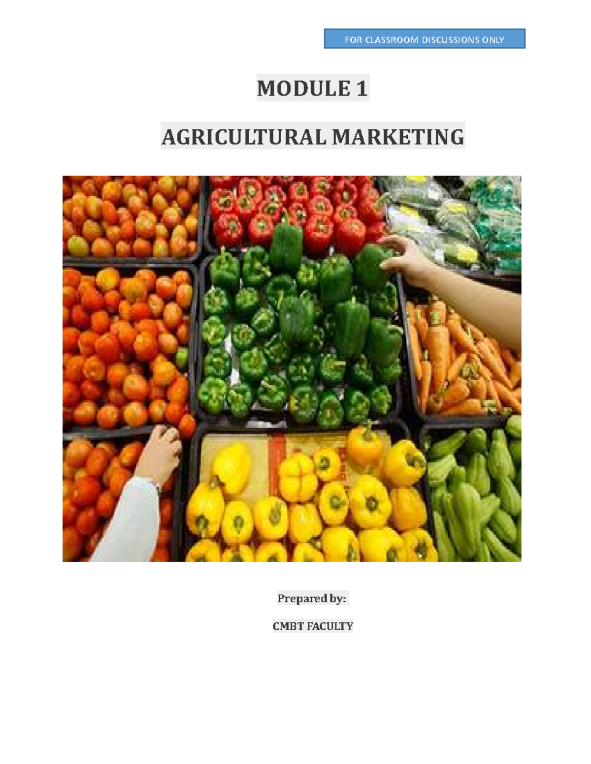 Agricultural Marketing Module 1 Overview and Insights for ASC - Studocu