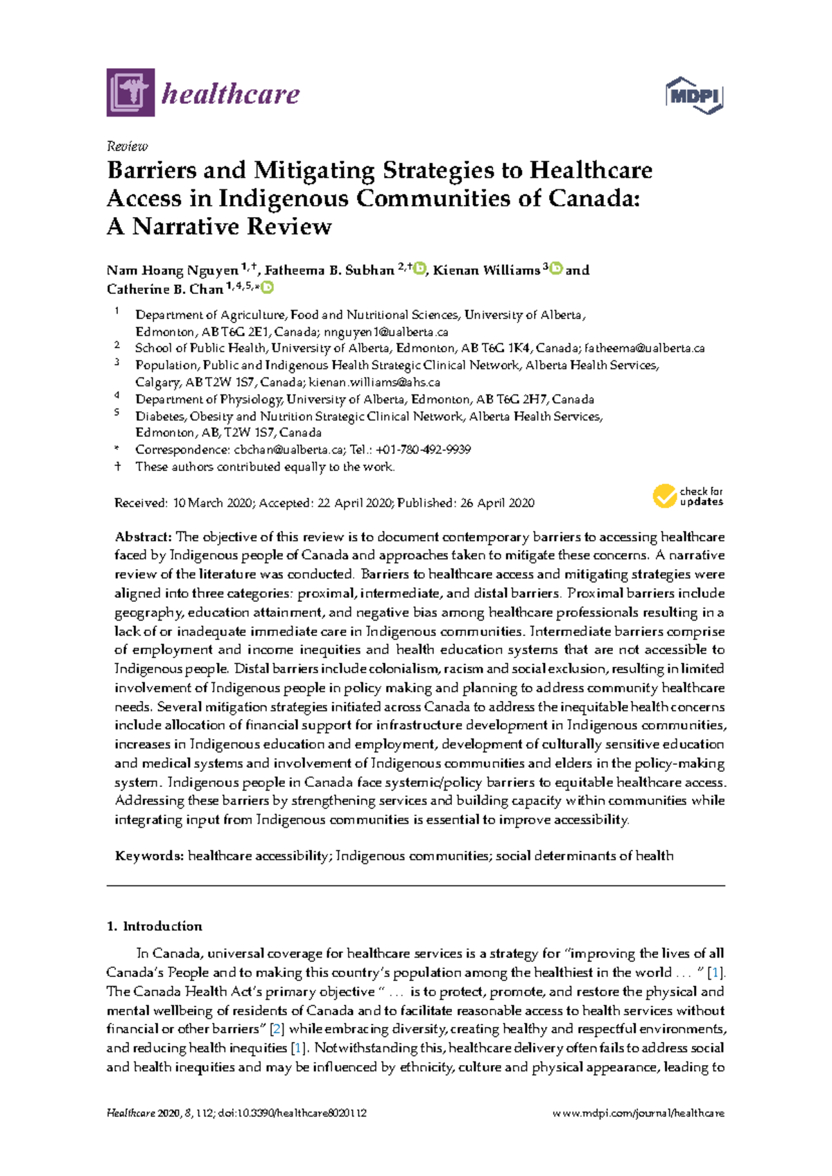 Barriers and Solutions to Indigenous Healthcare Access in Canada ...