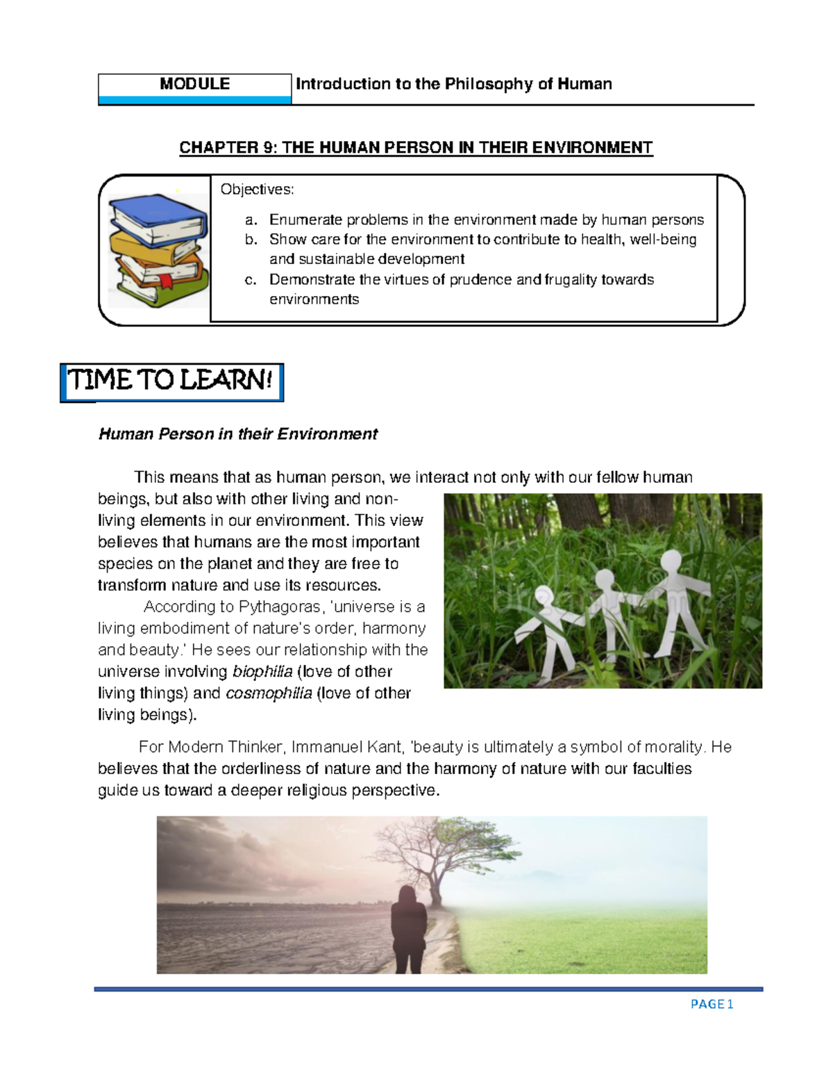Chapter 9: Understanding Human Interaction with the Environment - Studocu