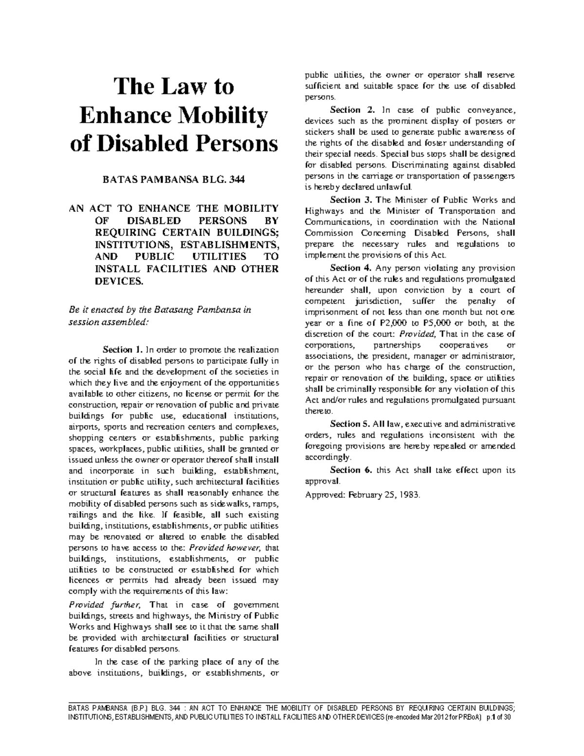 PD 856 - Code on Sanitation of the Philippines (Complete) - Signed on ...