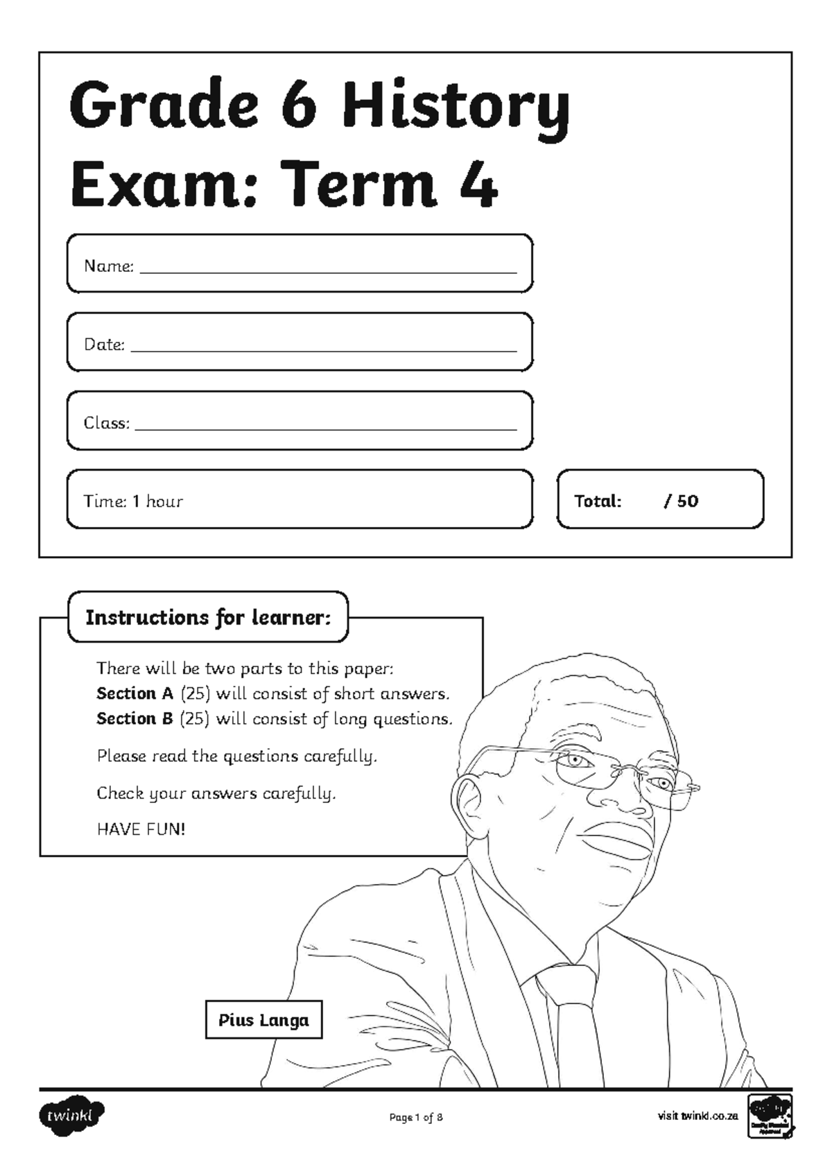 Grade 6 History Exam: Term 4 - Comprehensive Study Guide - Studocu