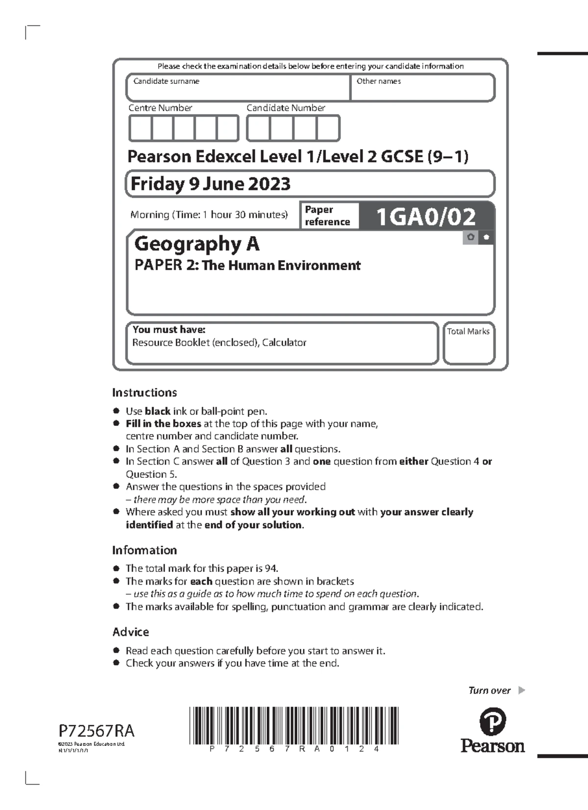 GCSE Geography Paper 2 Big Exam Questions - GCSE Geography Paper 2 Big ... GCSE Geography Paper 2 Big Exam Questions - GCSE Geography Paper 2 Big ...