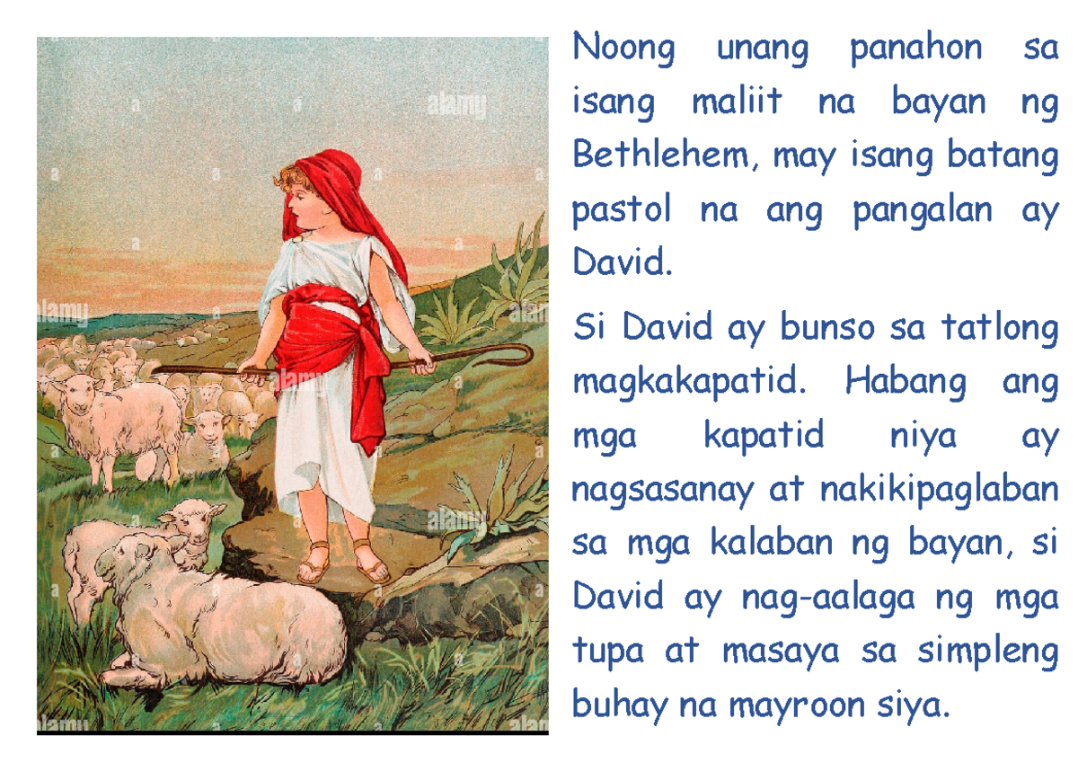 Si David at Goliath - KIDS STORIES - Noong unang panahon sa isang ...
