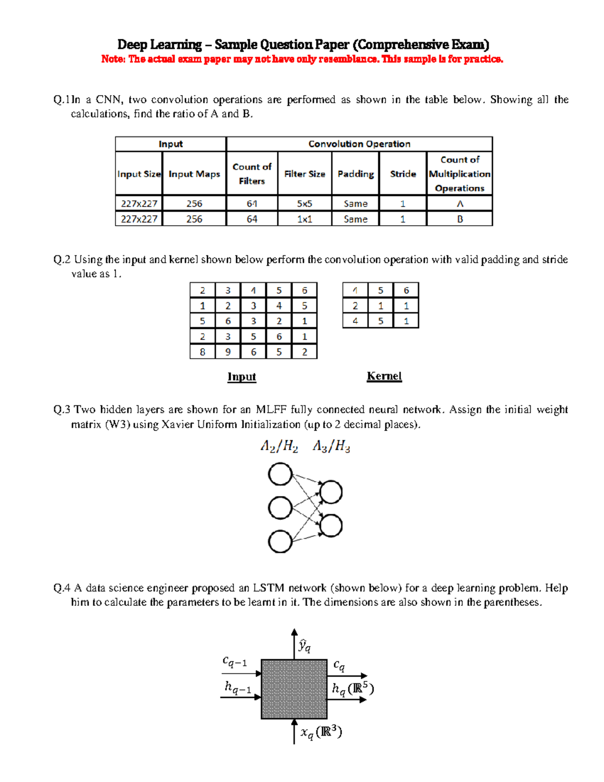 EC-3 Sample Paper - Deep Learning – Sample Question Paper ...