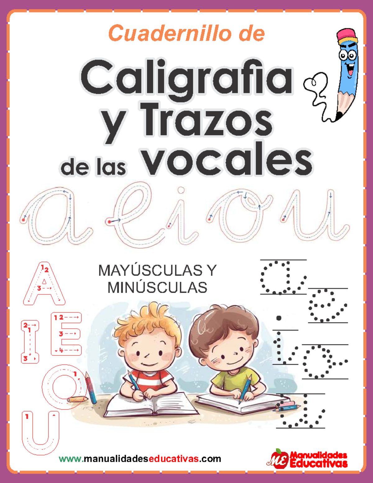 Caligrafía Letras Vocales