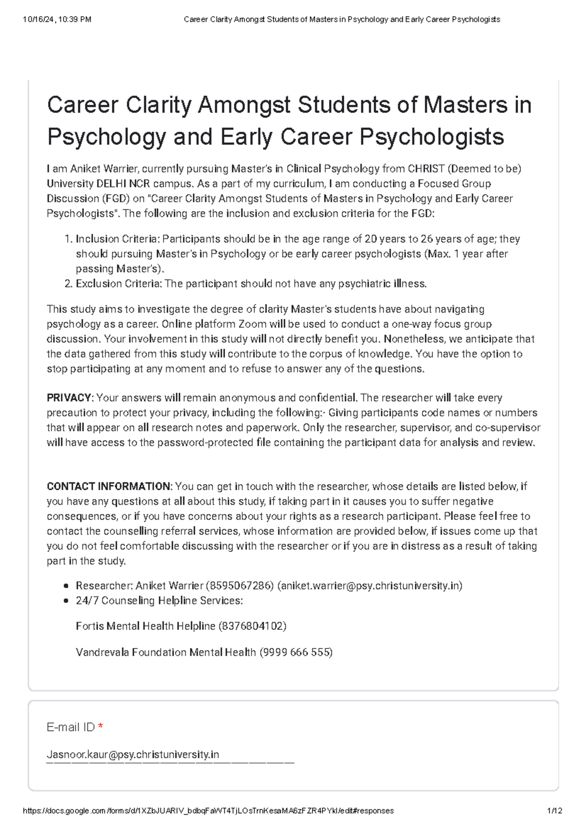 FGD Consent Form - Google Forms - Jasnoor@psy.christuniversity Career ...