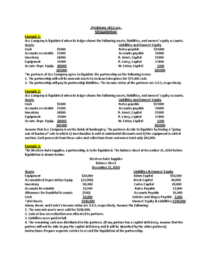 Chapter (5) Breakeven Analysis - Exercises and Problems With Solutions - Chapter (5) Breakeven ...