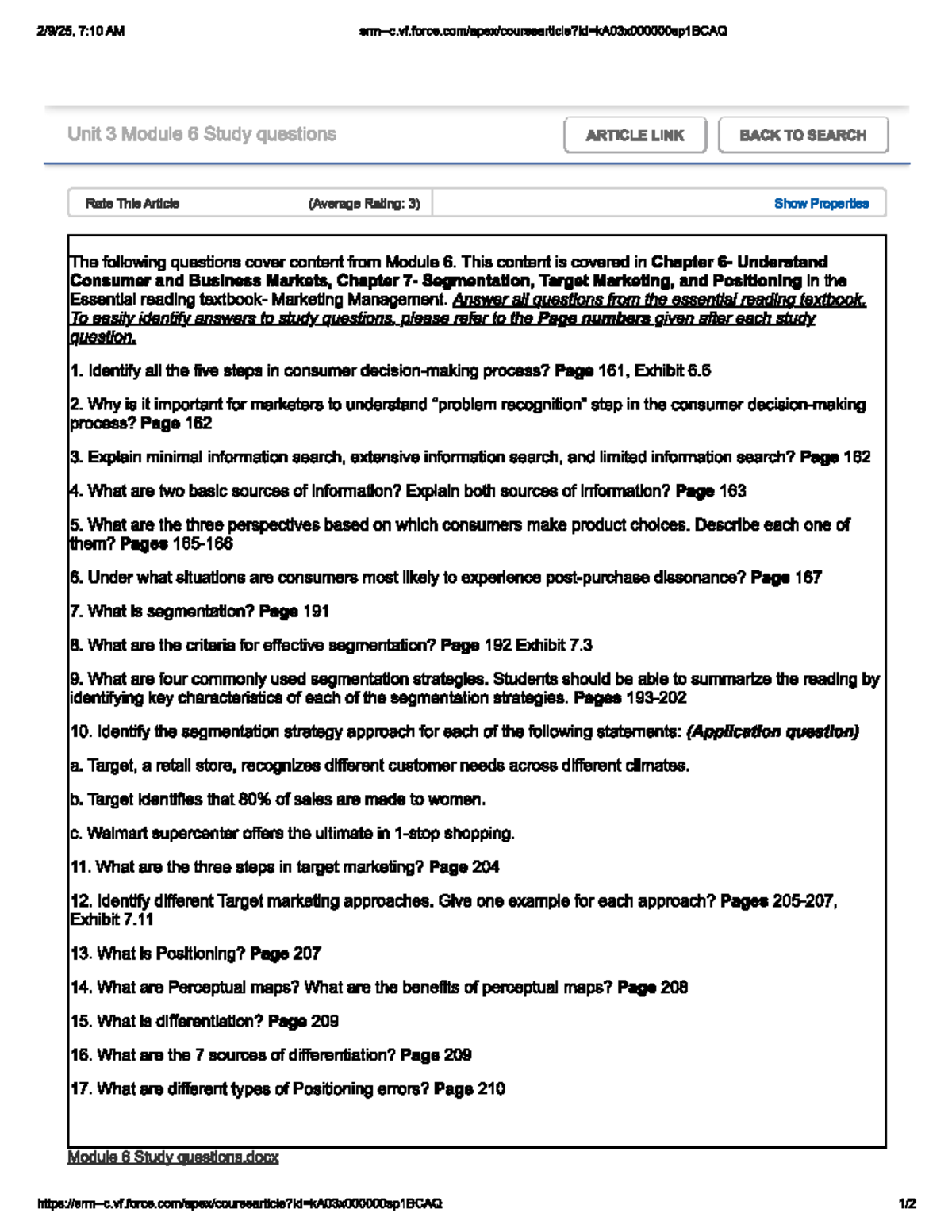 Unit 3 Module 6 Study questions - 7:10 AM Unit 3 Module 6 Study ...