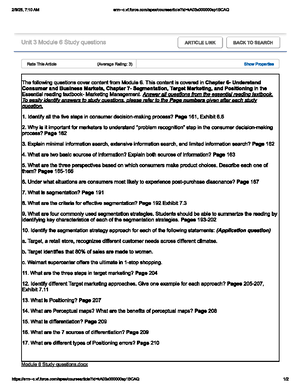 Study Guide 2 - 4:06 AM Unit 2 Module 2 study questions ARTICLE LINK ...