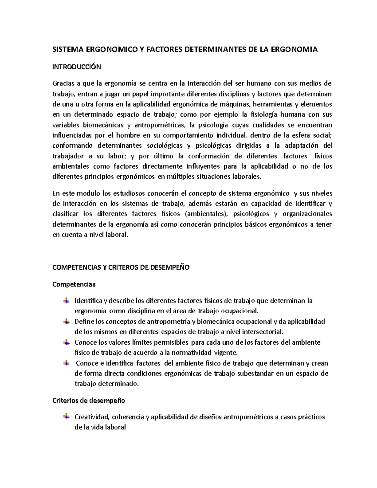 Factores Determinantes En El Sistema Ergonomico Un Estudio Integral