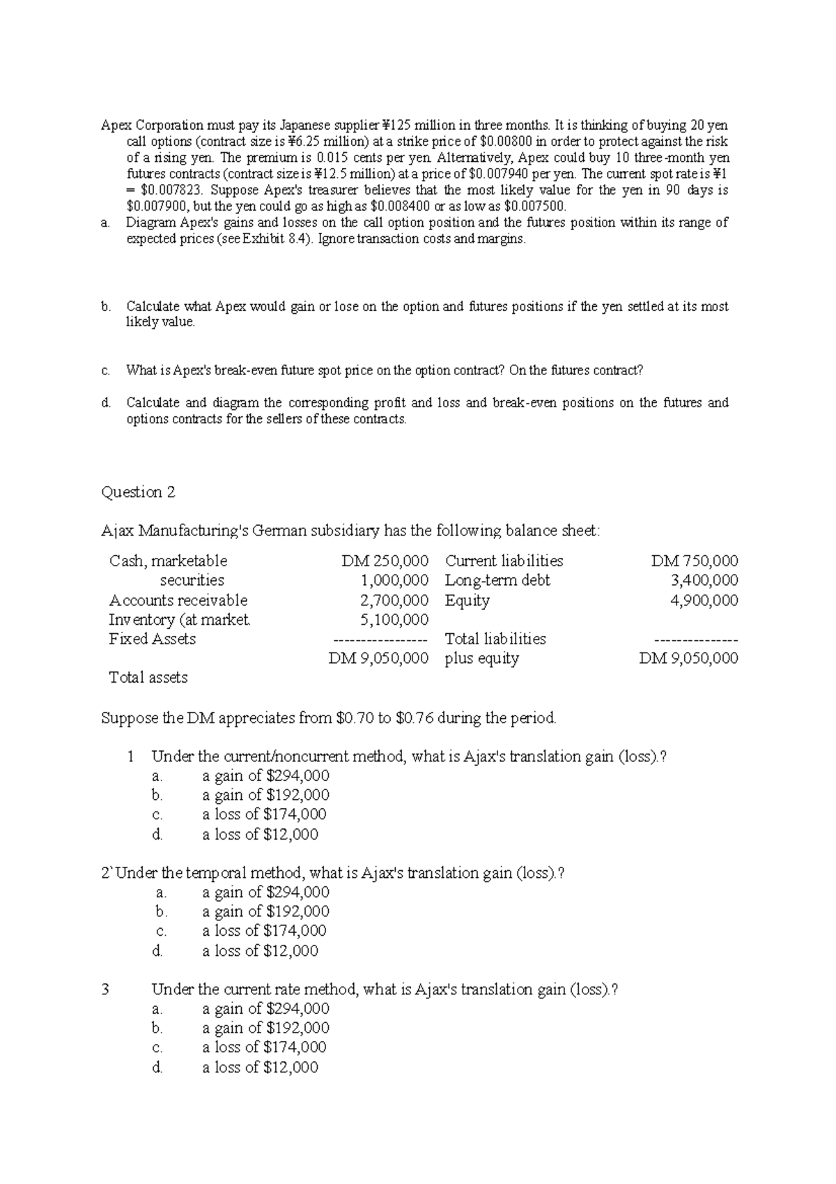 Financial Risk Management Exercises for Tutorial 10-12 - Studocu