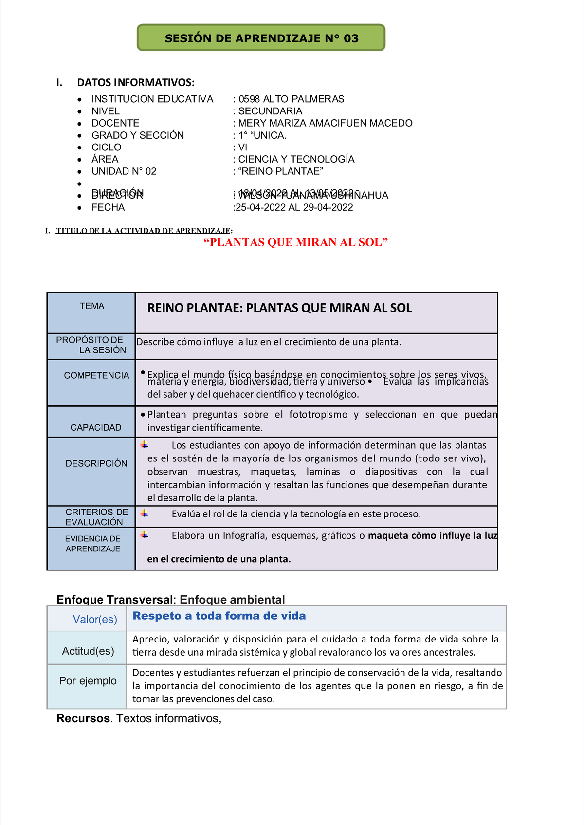 Pdf-s06-Plant Growth and Light Influence: Plants that Look at the Sun ...