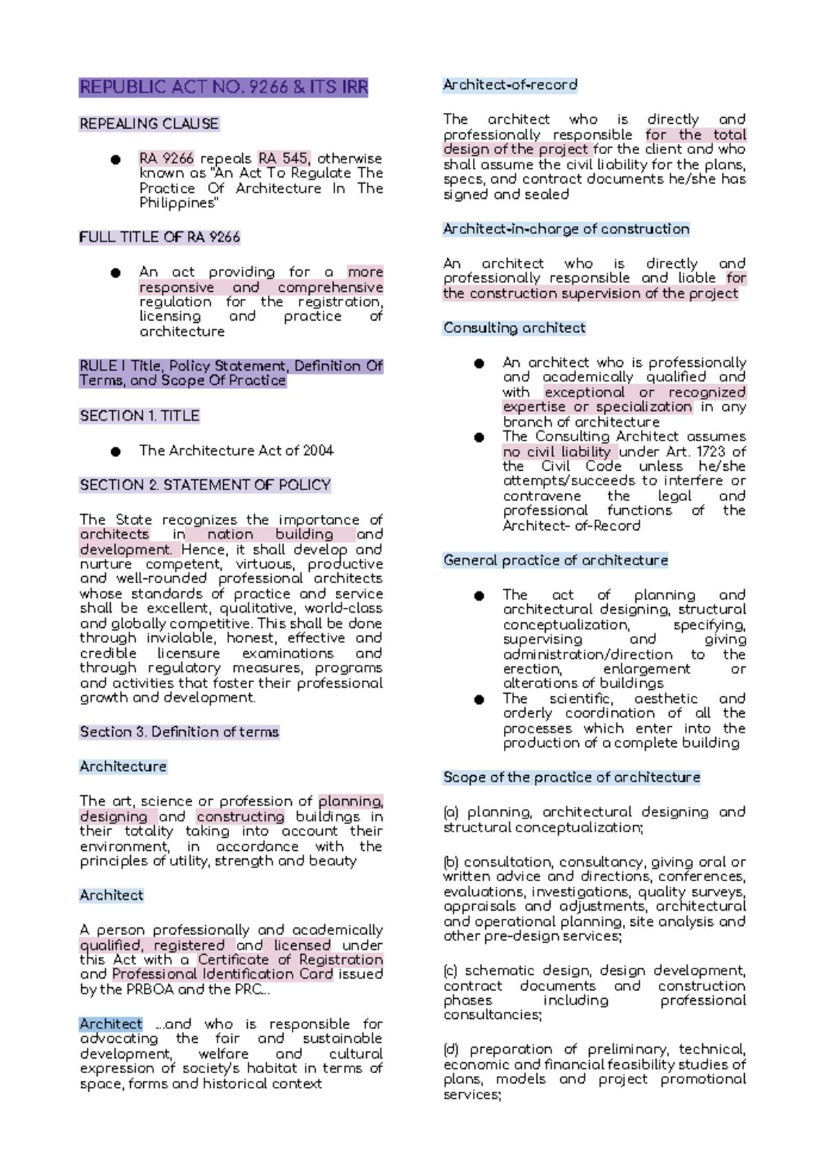 RA 9266 and its IRR Rule 1 - REPUBLIC ACT NO. 9266 & ITS IRR REPEALING ...