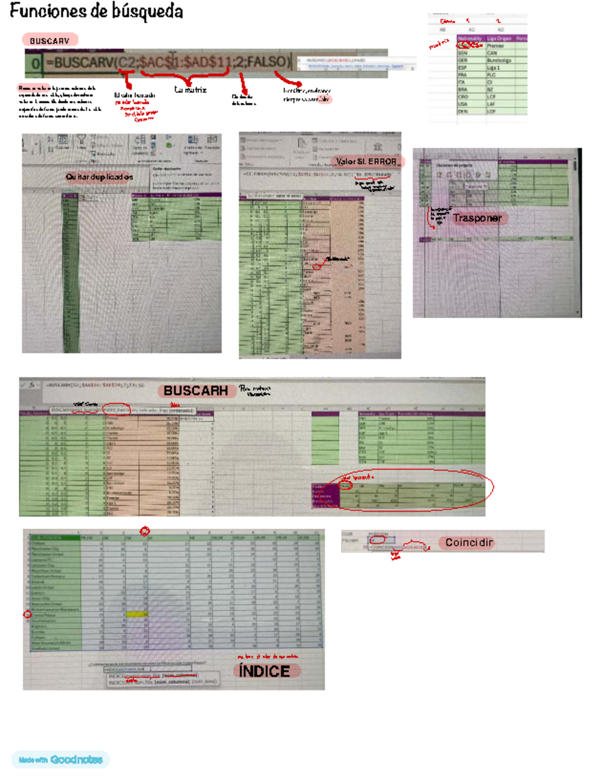 Funciones de búsqueda: Columna BUSCARV y Matrices en Excel - Studocu