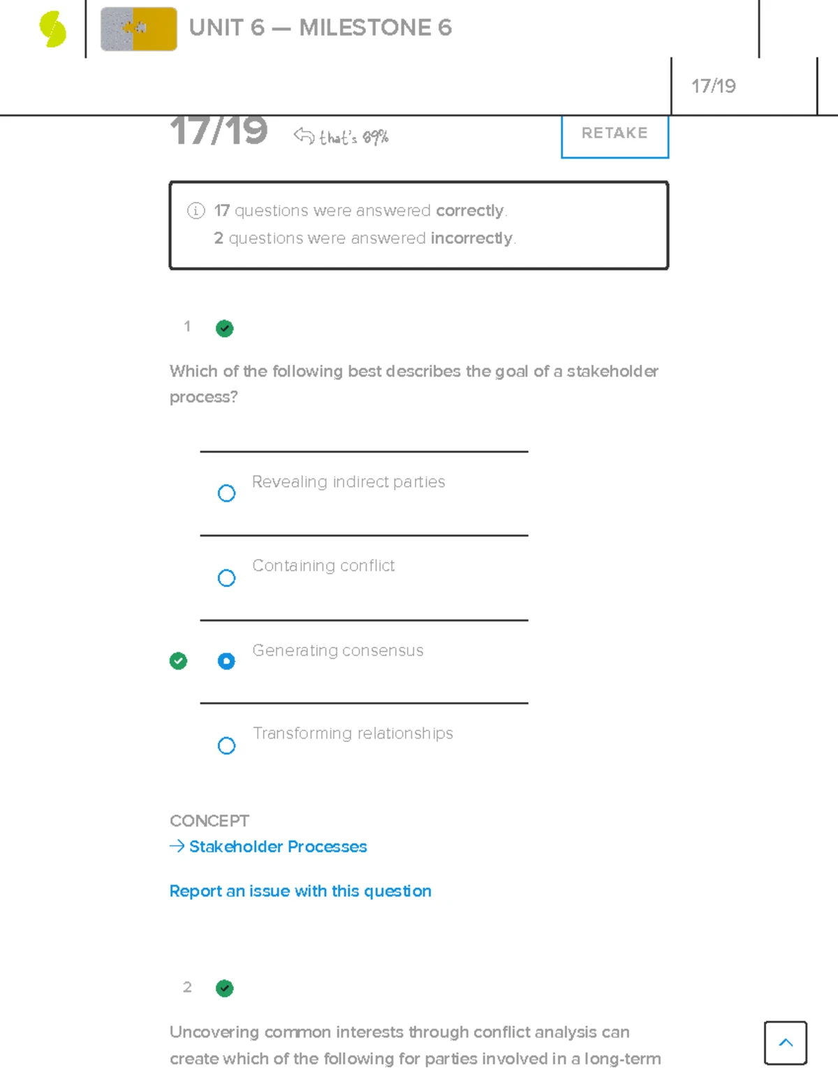 Conflict Resolution unit 4 - milestone - 1 CONCEPT → Culture, Gender ...