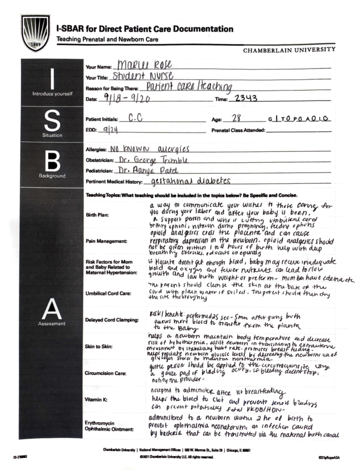 Isbar teaching - 1-SBAR for Direct Patient Care Documentation Teaching ...