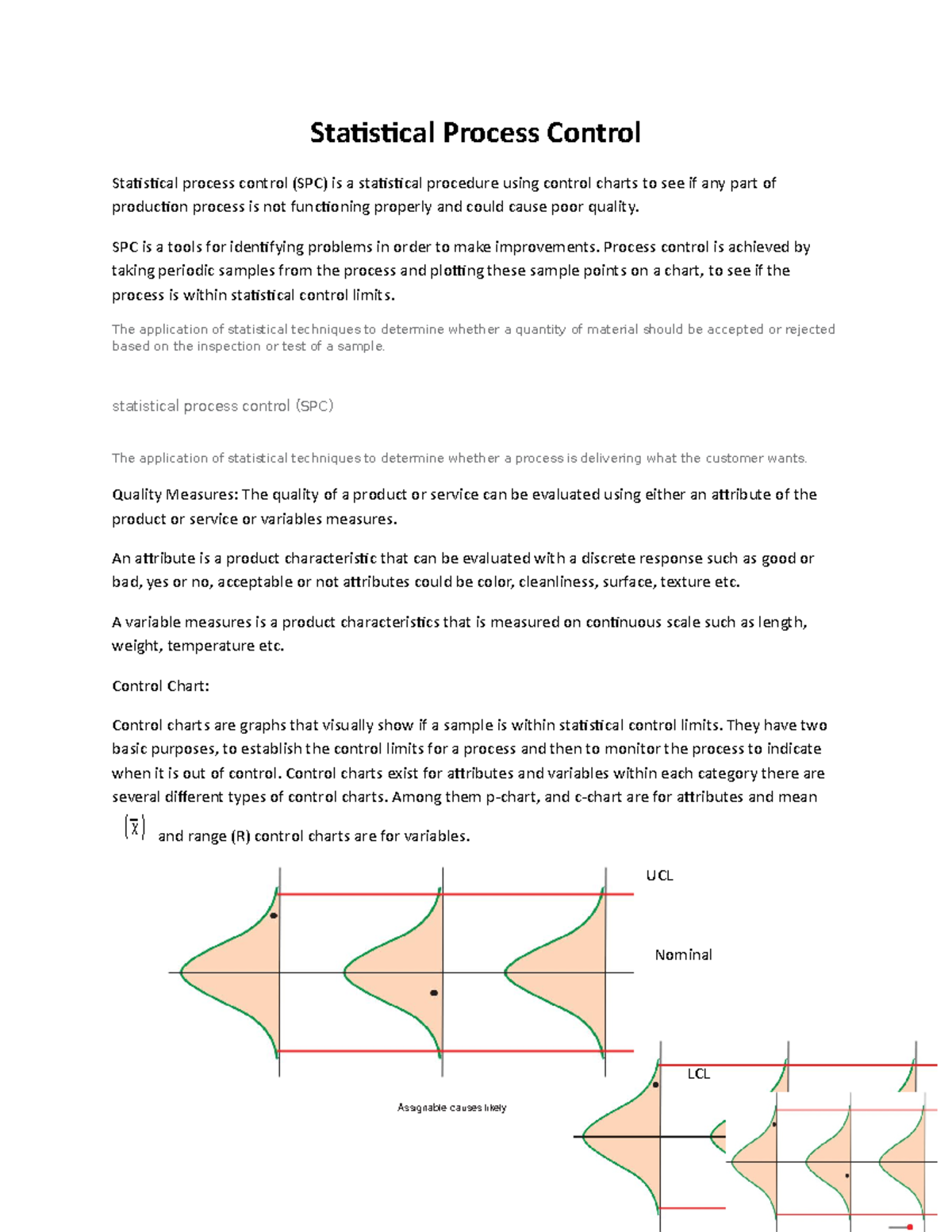 Statistical Process Control (SPC) Techniques for Quality Management ...
