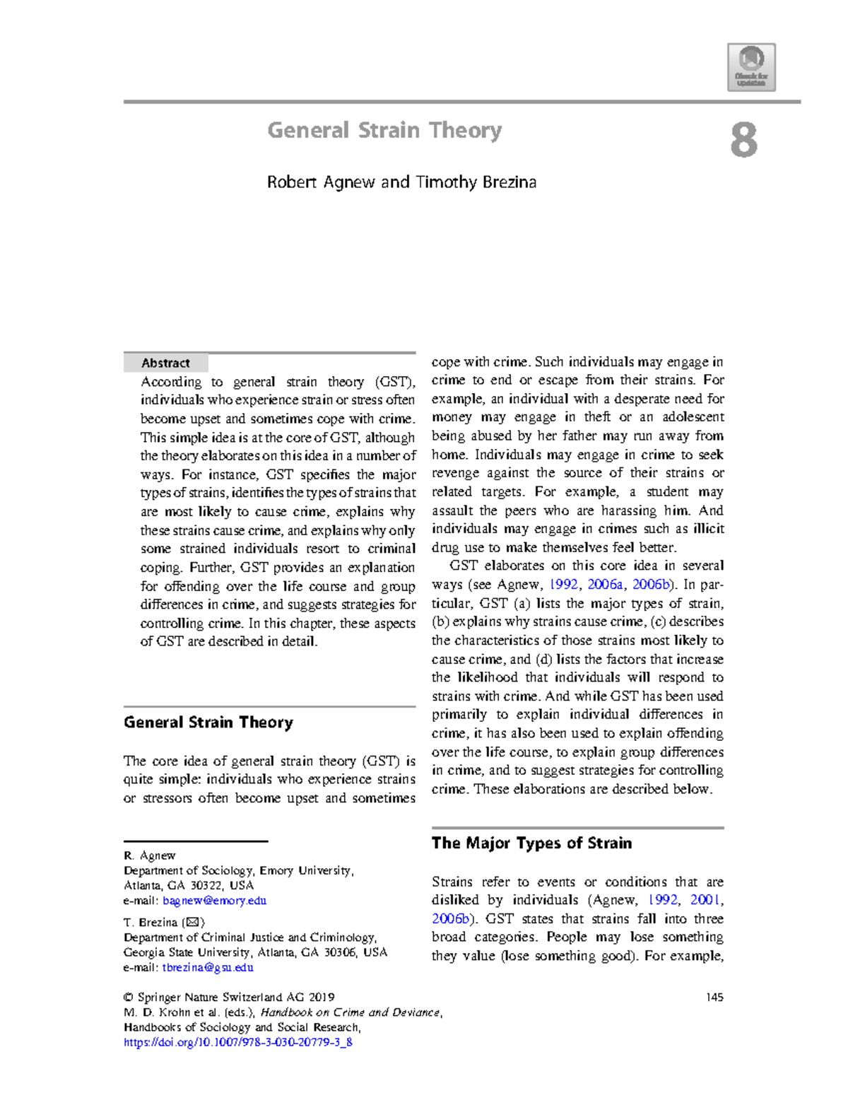 General Strain Theory (GST): Analyzing Strains and Crime Dynamics - Studocu
