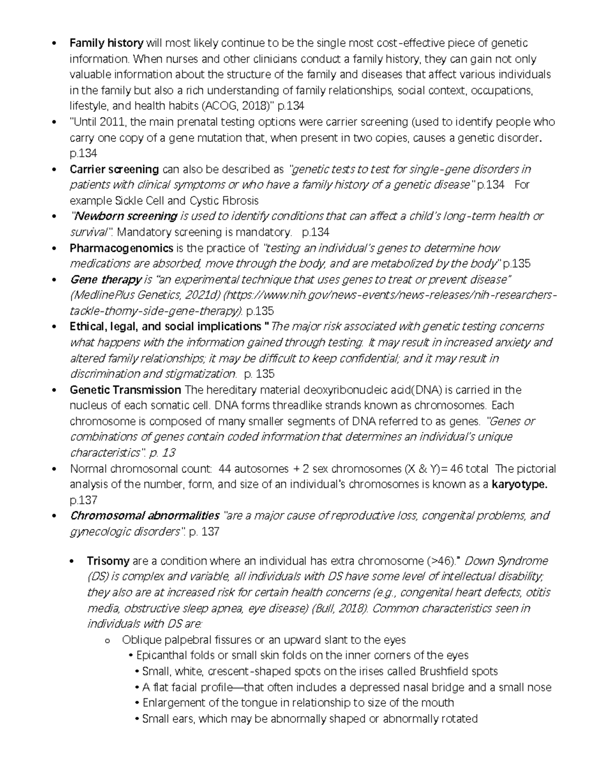 Family History and Genetic Testing: Insights for Nursing Care (NURS 101 ...