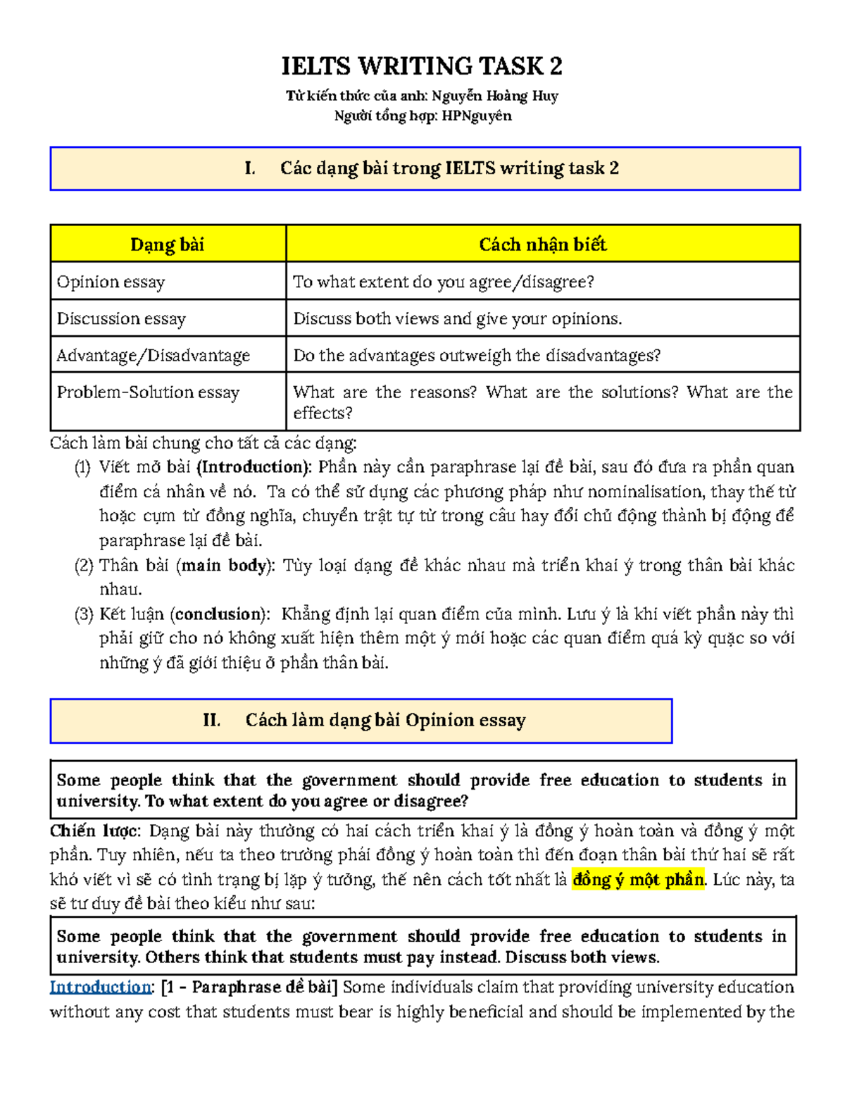 IELTS Writing Task 2: Strategies and Essay Types Guide - Studocu