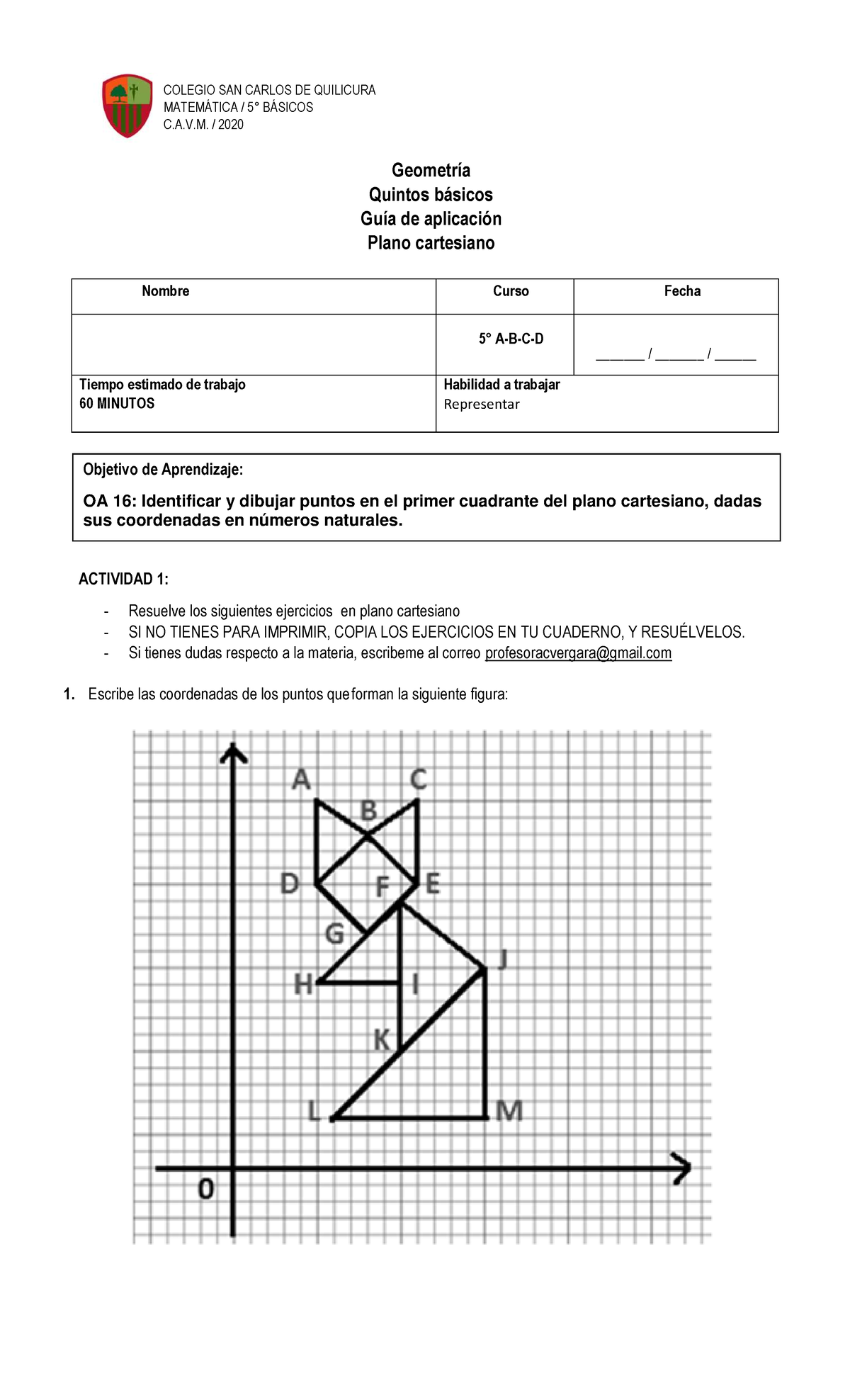 Guía de Aplicación: Geometría en el Plano Cartesiano - M5 Semana 4 ...