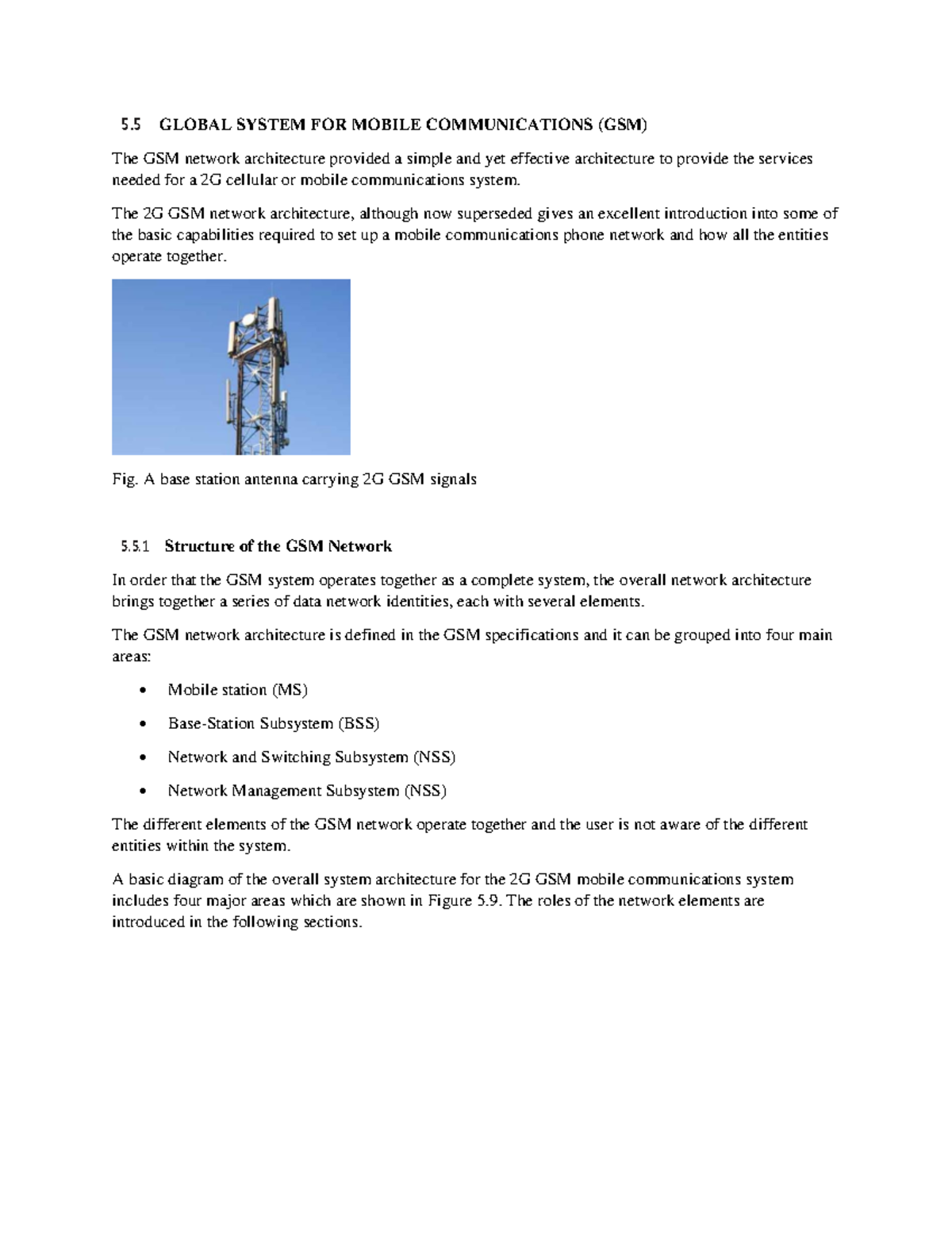 EEE 2520 Teletraffic Engineering Notes H6 - 5 GLOBAL SYSTEM FOR MOBILE ...