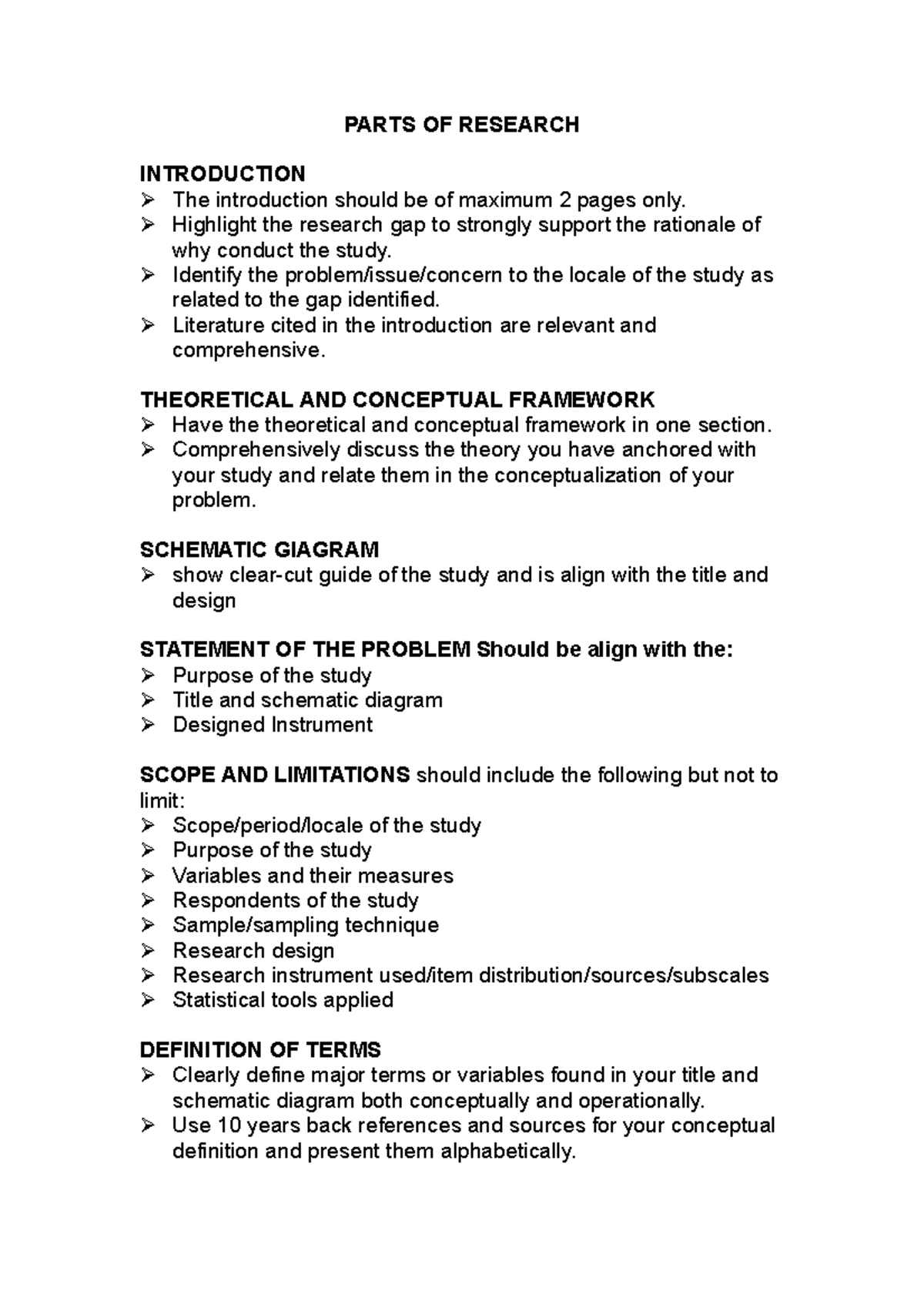 Parts of Research and Sampling design - PARTS OF RESEARCH INTRODUCTION ...