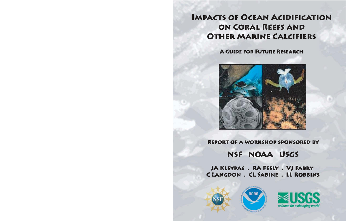 Impacts of Ocean Acidification on Coral Reefs: Research Workshop ...