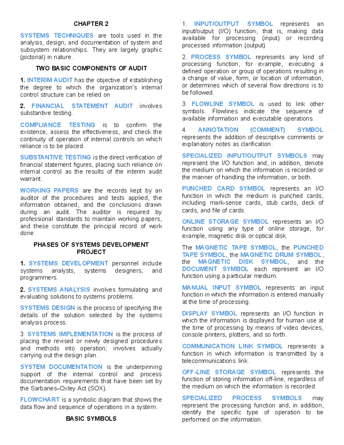 CHAPTER 2: SYSTEMS TECHNIQUES & AUDIT COMPONENTS OVERVIEW - Studocu