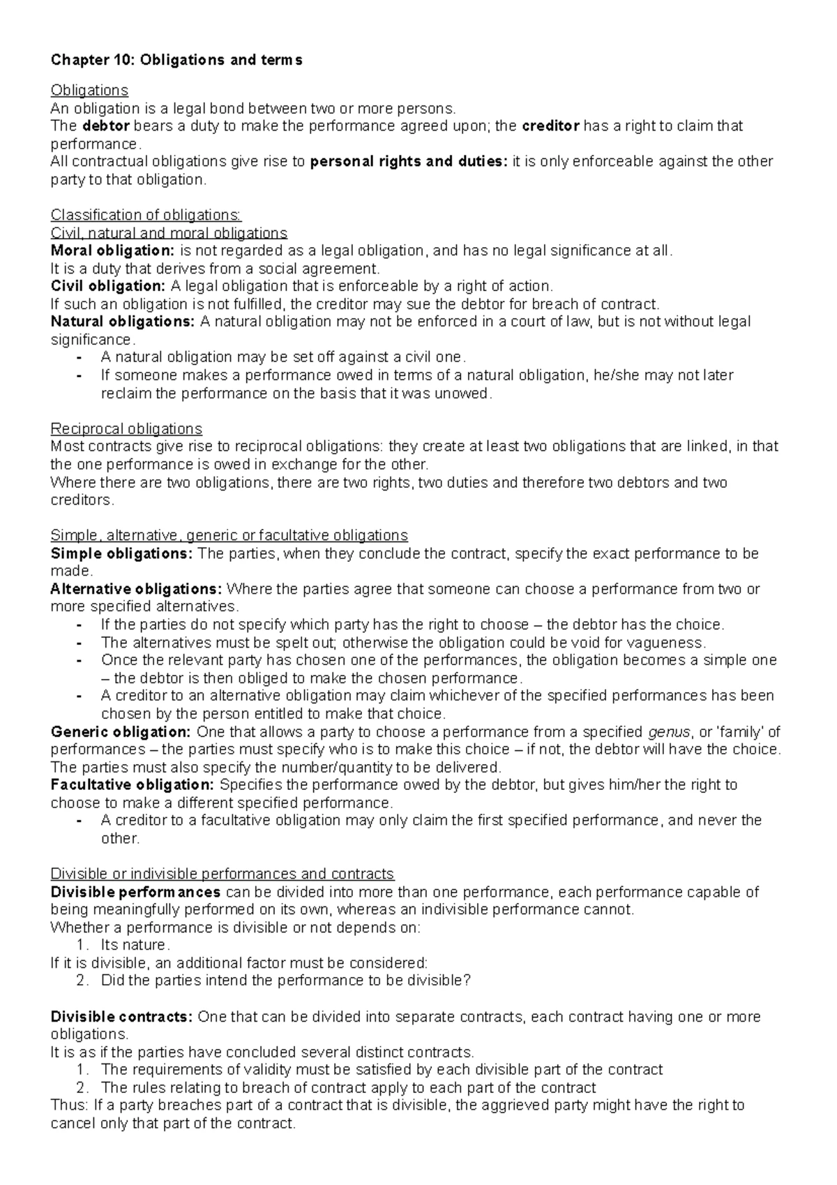 Chapter 2 - Law of Contract - Chapter 2: Process of offer and acceptance: the process of ...