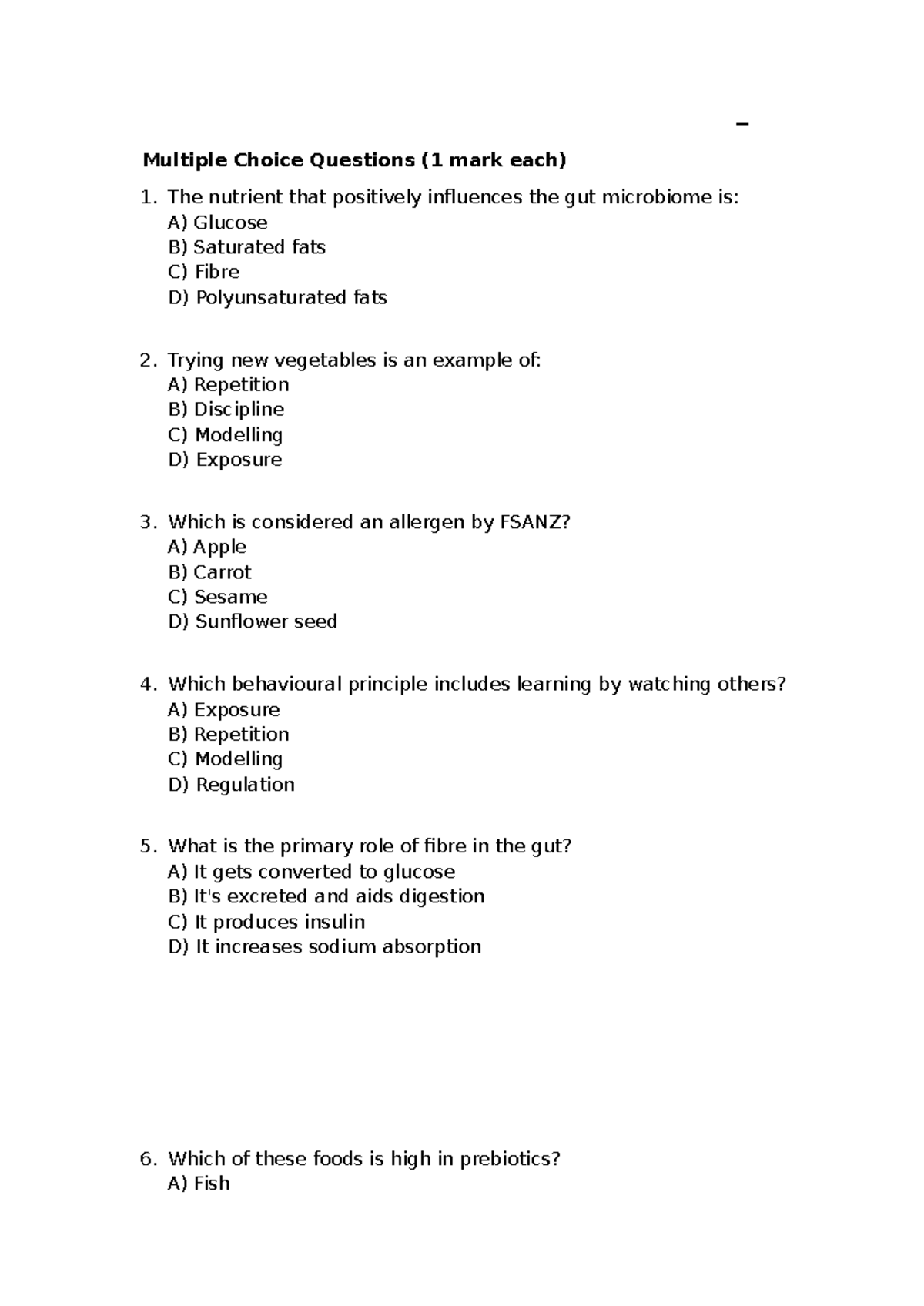 UNIT 3 EXAM Revision: MCQs, Short Answers & Extended Response - Studocu
