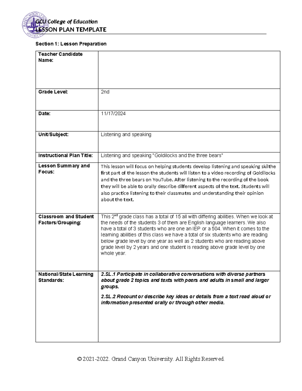 Coe-lesson-plan-template (14) listening and speaking 2 no name - LESSON ...