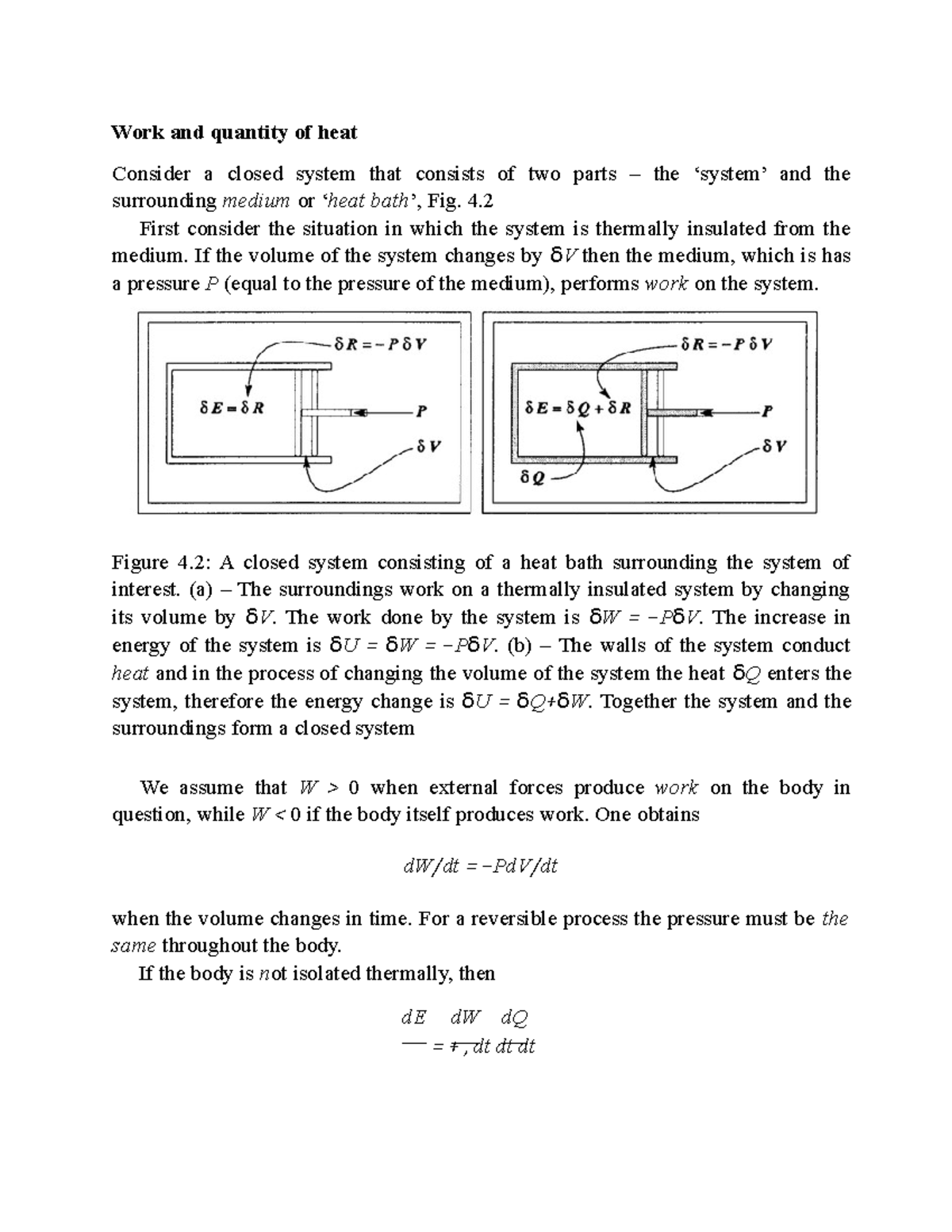 Thermodynamics Basics: Work and Heat in Closed Systems - Studocu