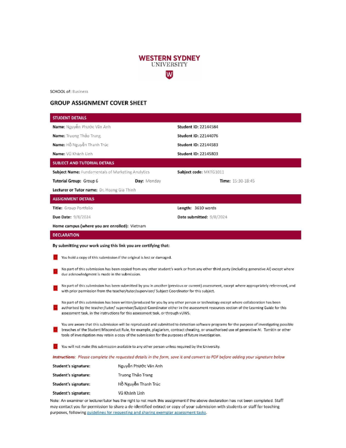 FMA2: Group Portfolio Part A - Marketing Analytics Insights - Studocu