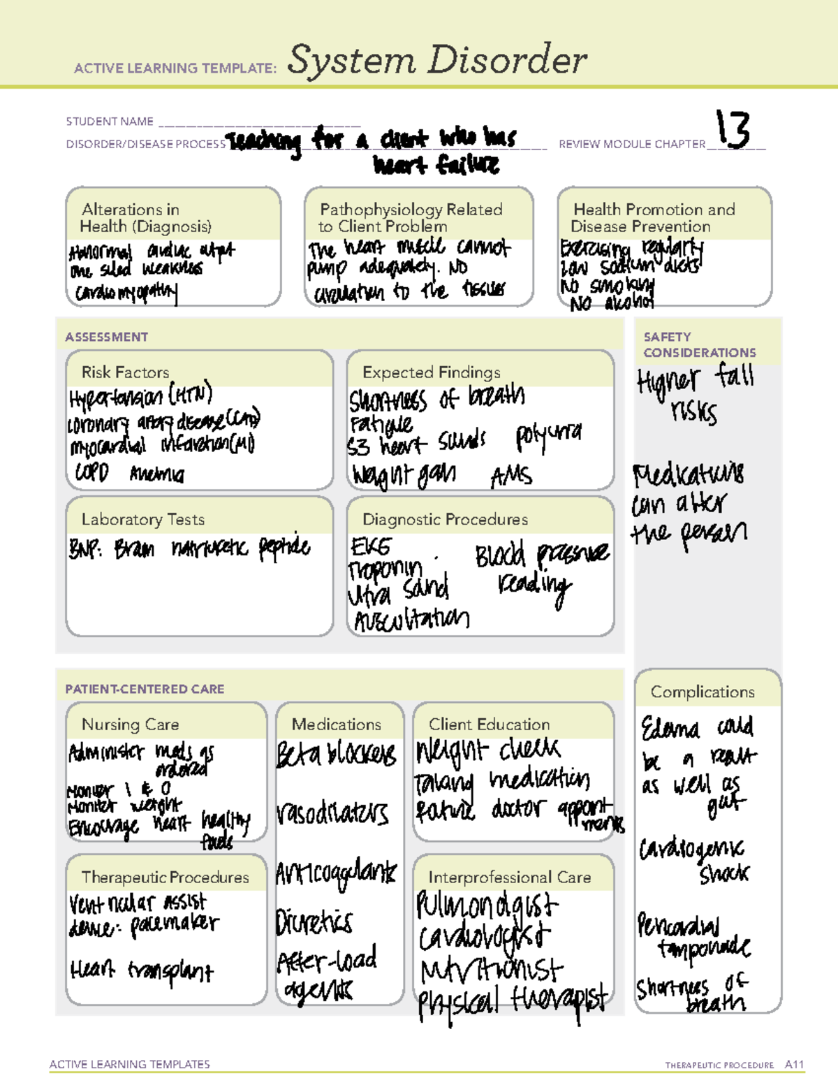 ATI Fundamentals Online Practice Assessment A2: Heart Failure Focus ...