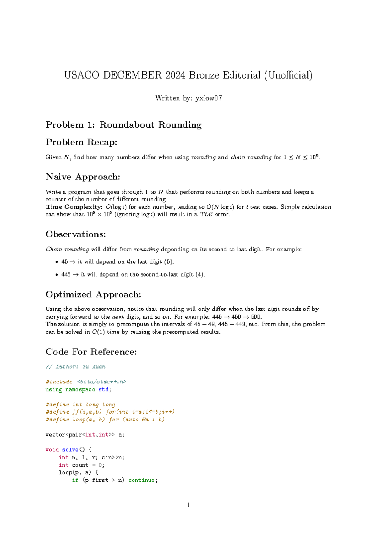 Editorial for USACO Bronze Contest - USACO DECEMBER 2024 Bronze ...