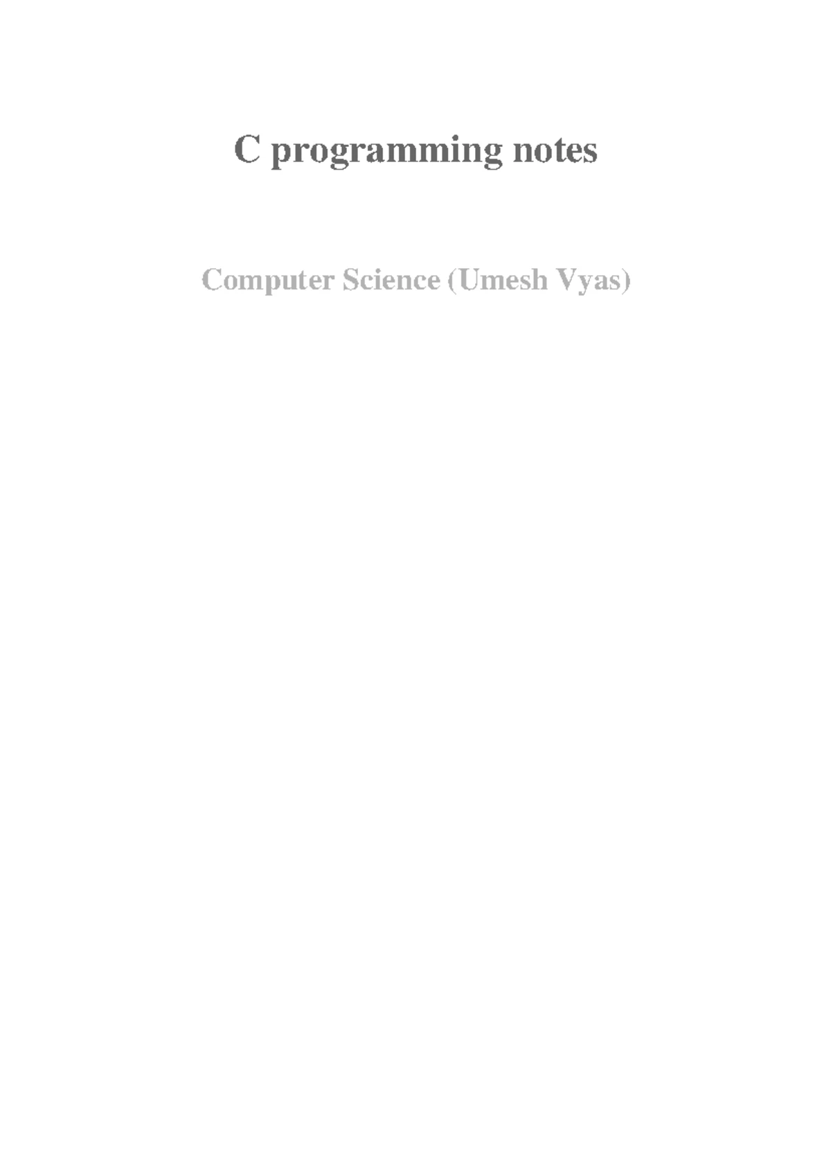 C Programming Lab Practical Progams Lab Manual For Programming In C