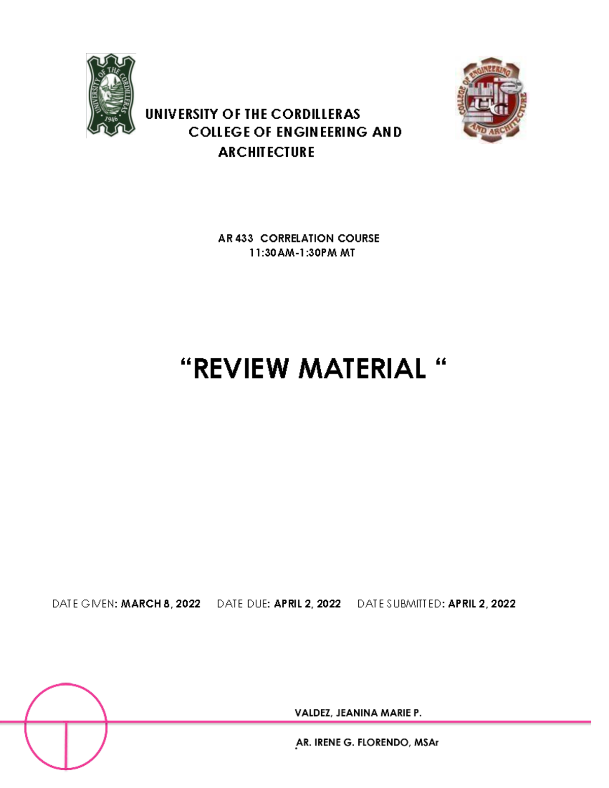 AR 433 Final Exam Review: Professional Practice in Architecture - Studocu