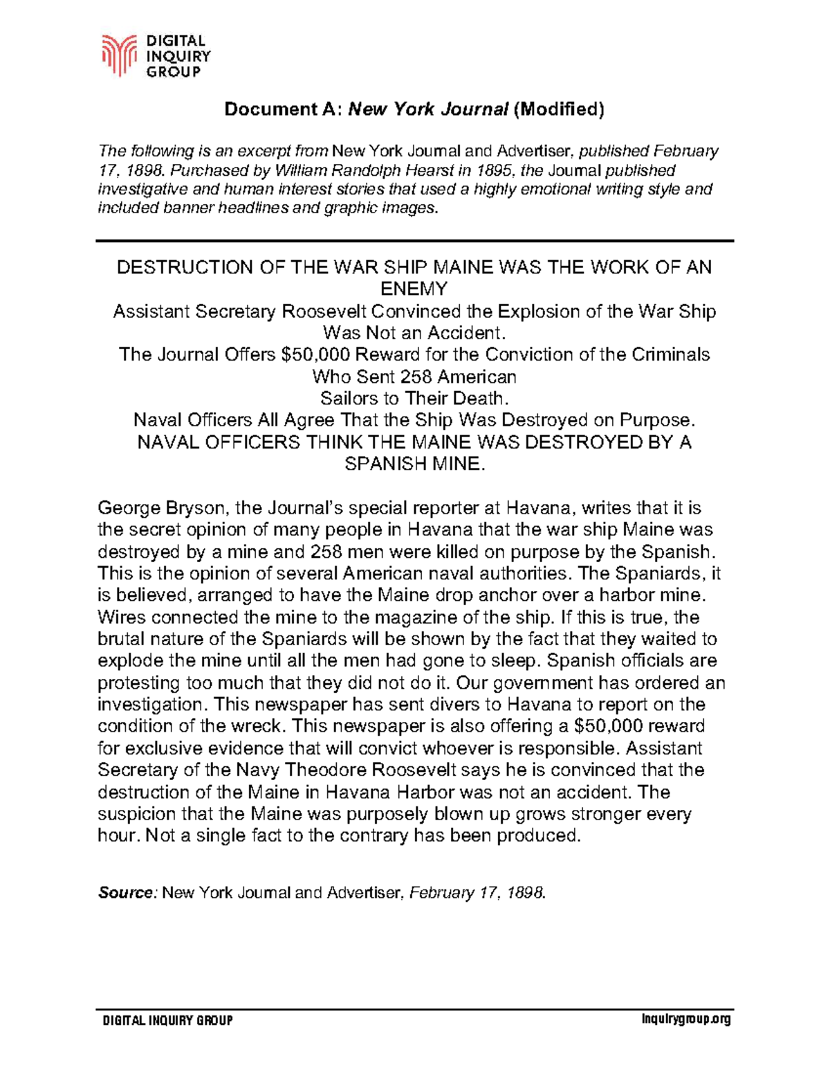 Maine Explosion Analysis: Comparing Journal & Times Accounts - Studocu