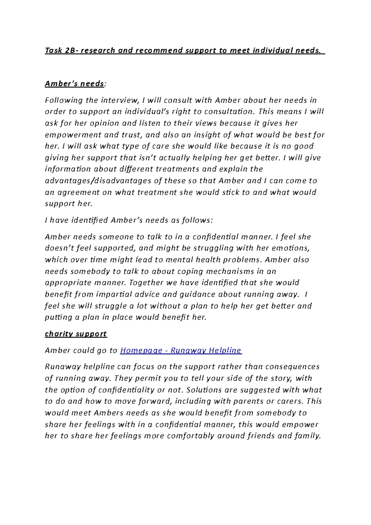 R033 Task 2B - ... - Task 2B- research and recommend support to meet ...