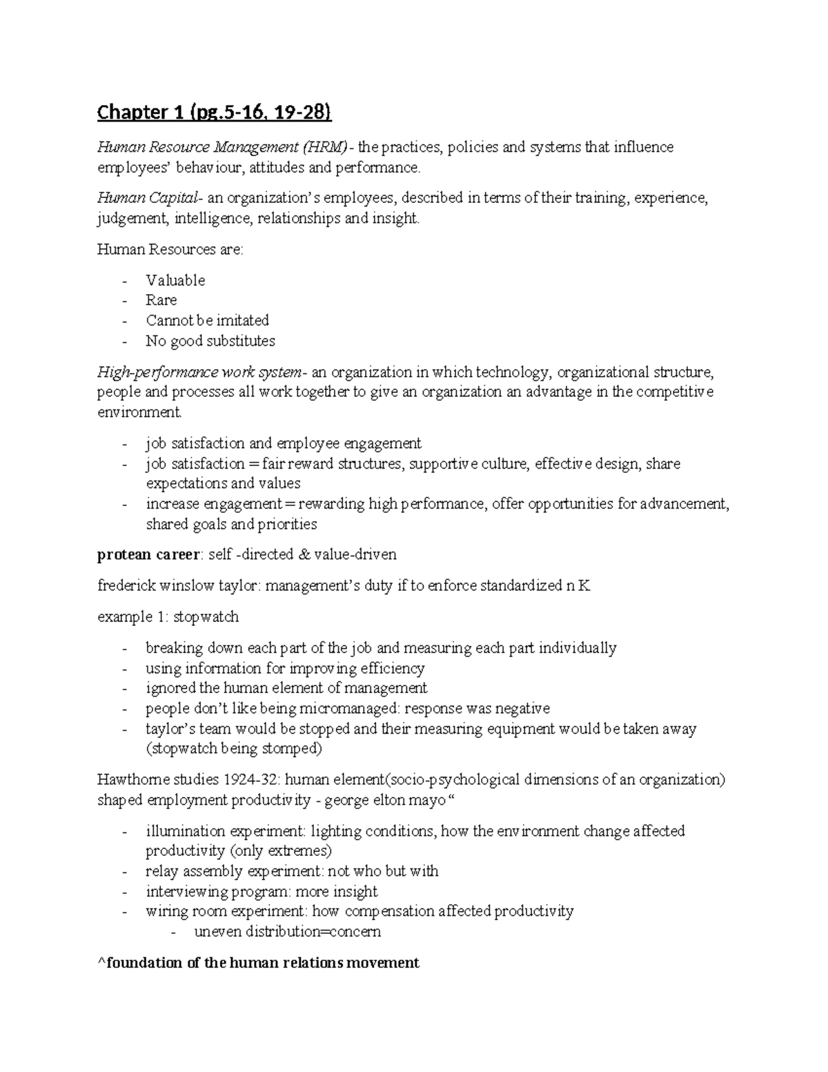 HRM 101: Chapter 1 - Human Resource Management Practices and Theories ...