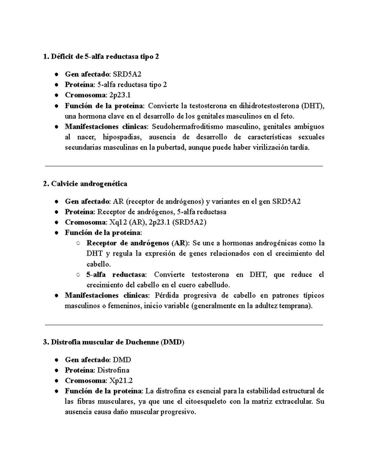 Patologias geneticas - Déficit de 5-alfa reductasa tipo 2 Gen afectado ...