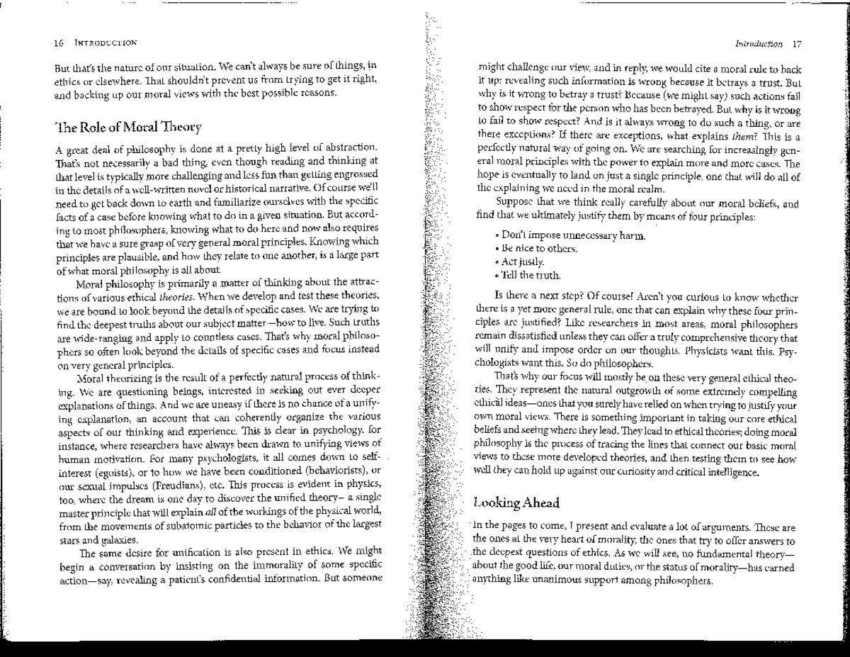 Moral Philosophy: Examining Ethical Theories and Principles (16) - Studocu