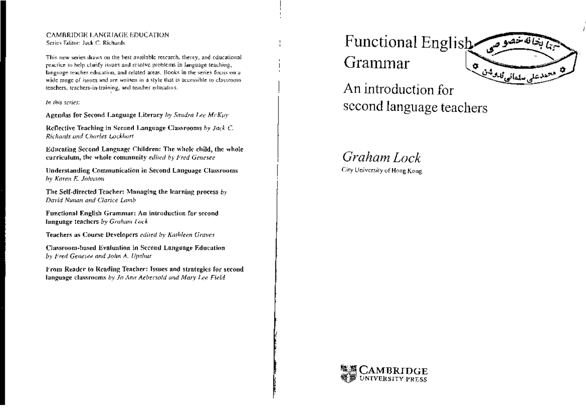 Functional English Grammar An Introduction for Second Language Teachers ...