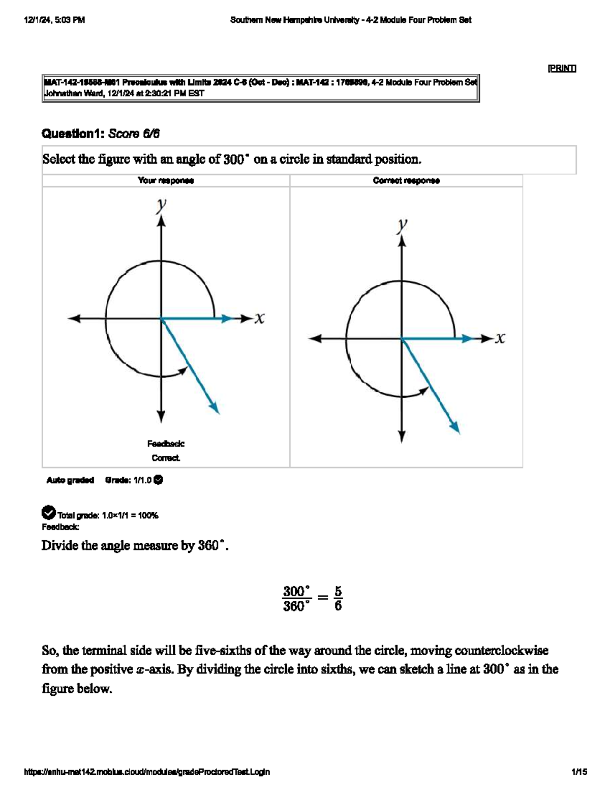 MAT 142 - Module Four Problem Set: Precalculus with Limits 2024 - Studocu