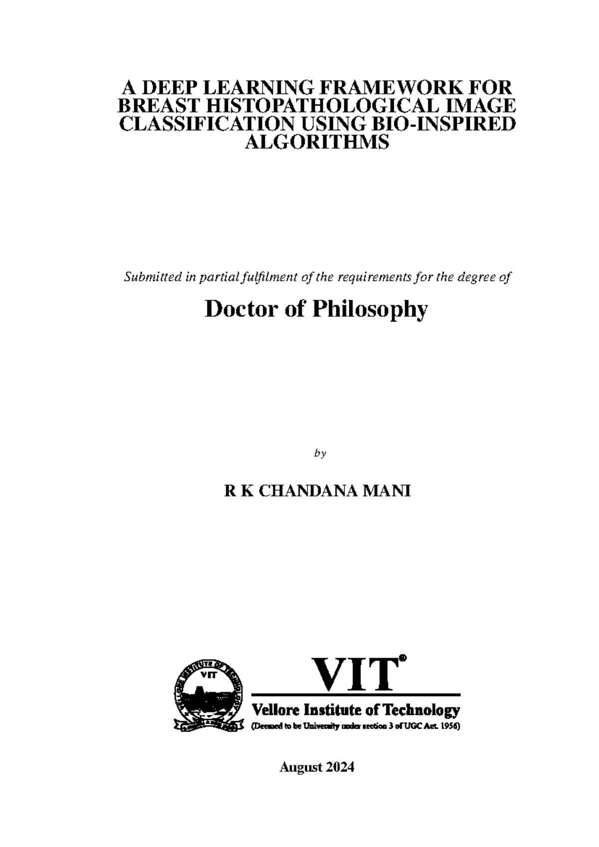 Deep Learning Techniques for Breast Cancer Classification (PhD Thesis ...
