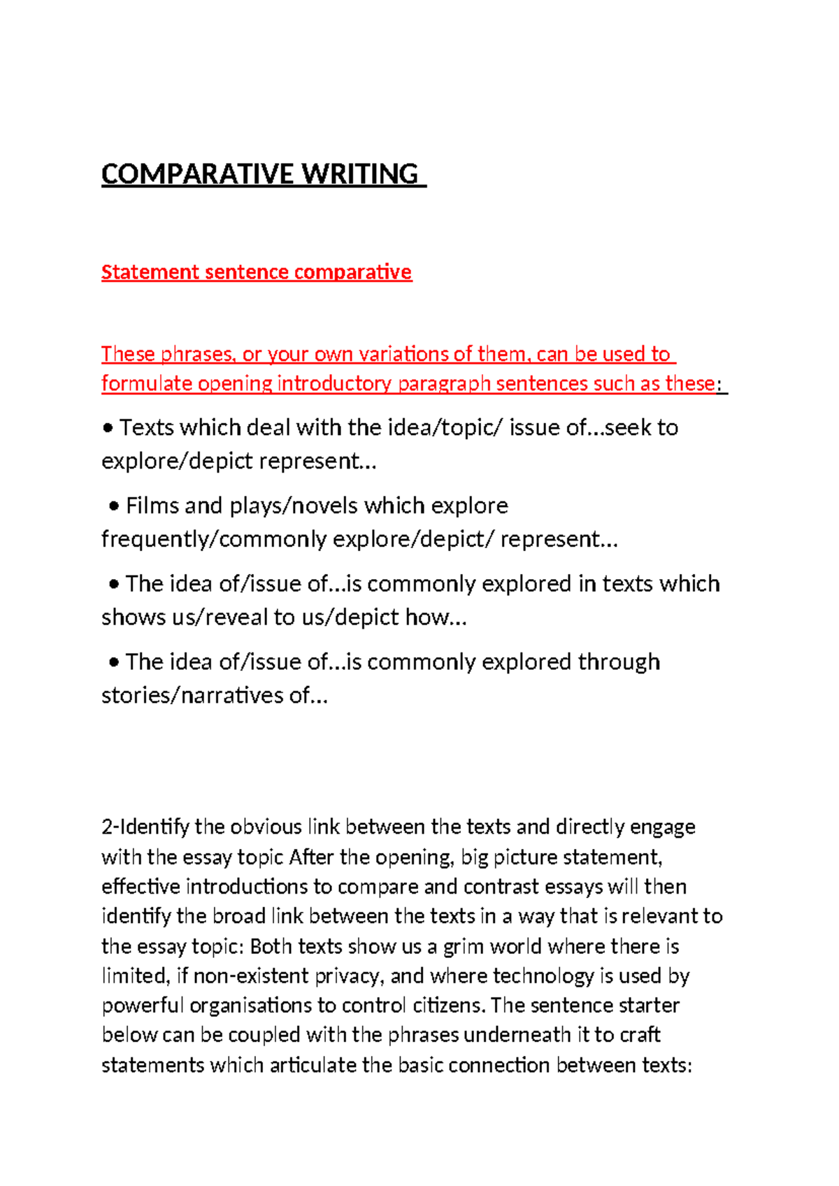 Comparative Writing Phrases Structure: Tips for Compare & Contrast ...
