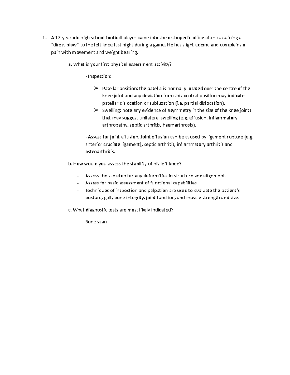 Musculoskeletal Disorders Case Study - Part 1 Analysis (HS 101) - Studocu