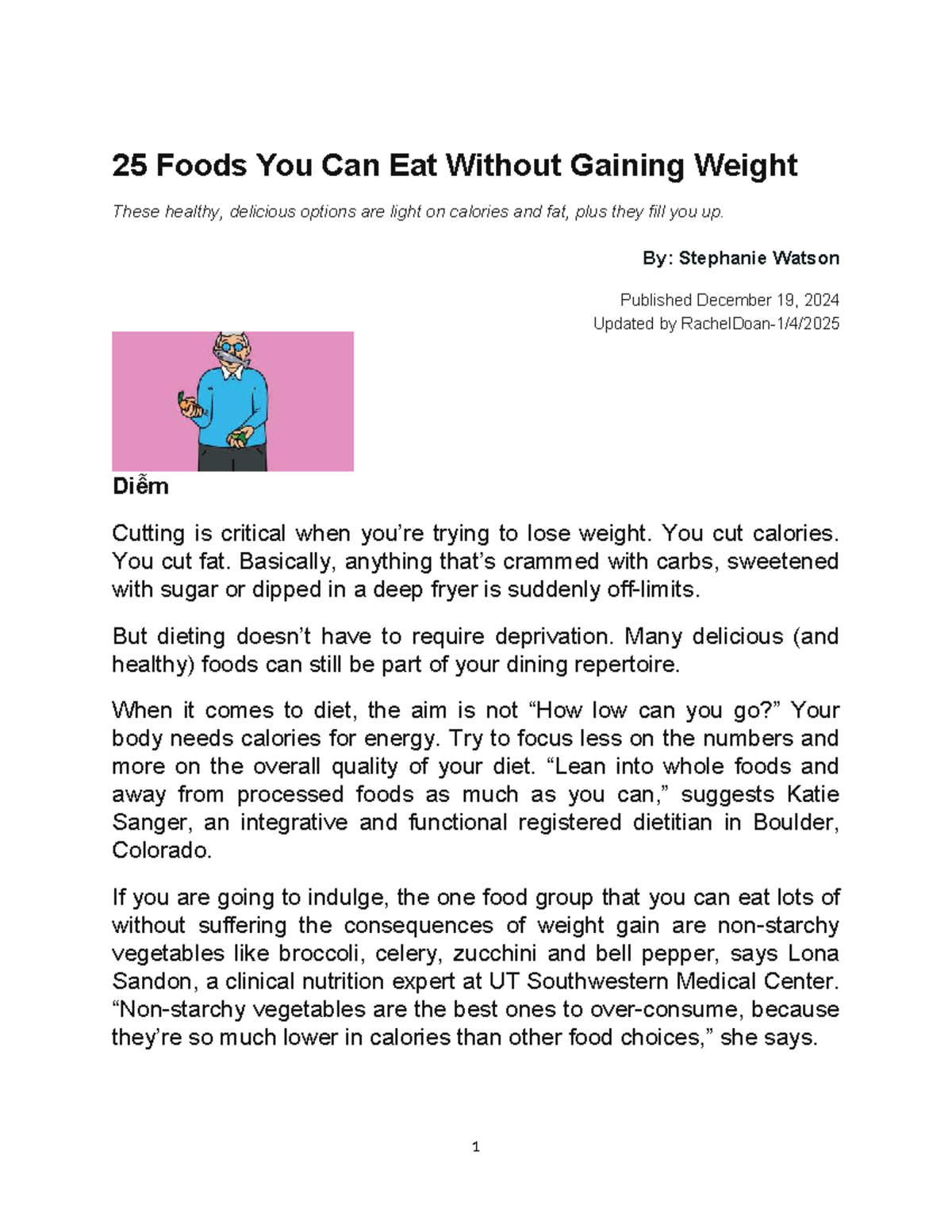 25 Foods You Can Eat Without Gaining Weight - By: Stephanie Watson ...