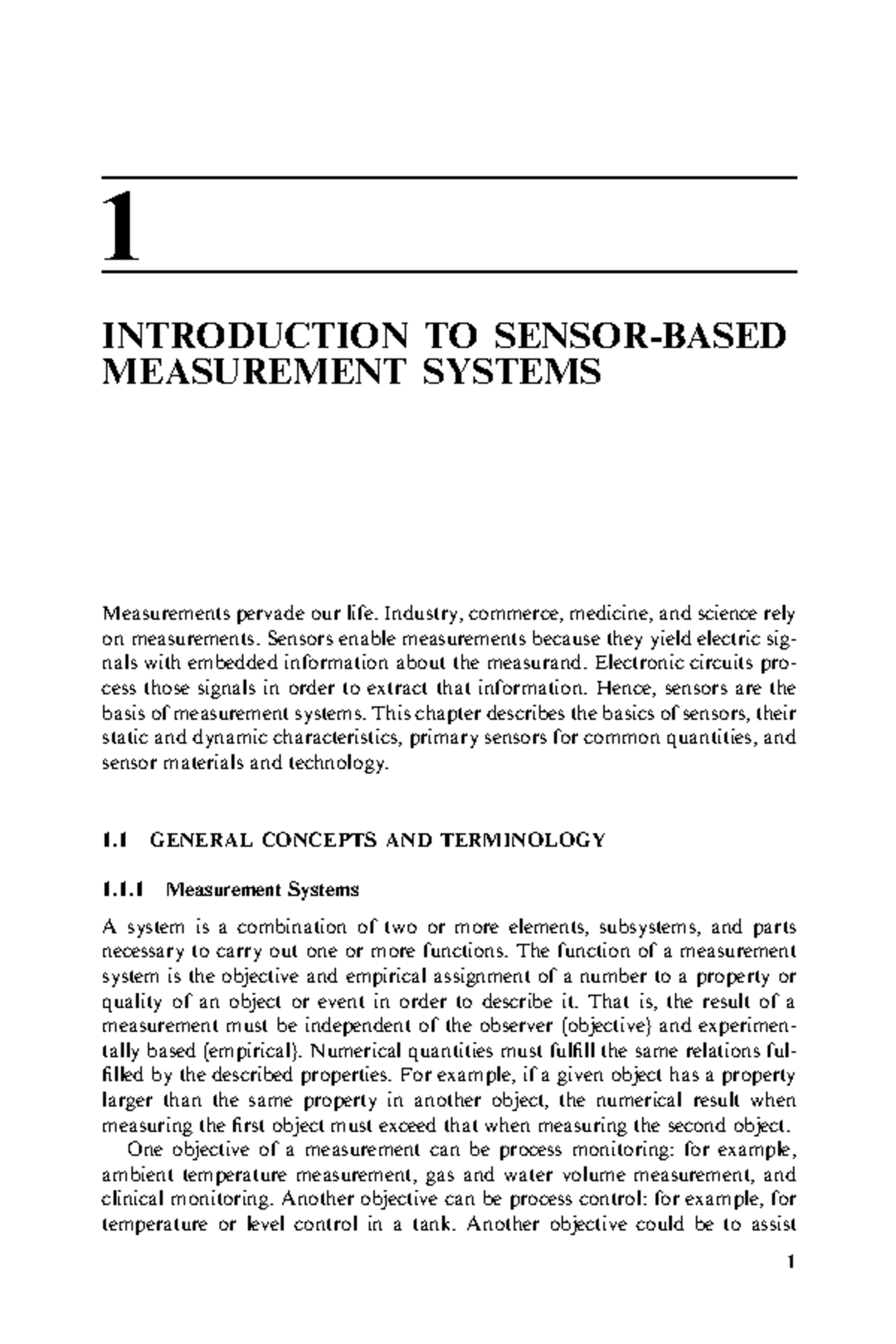Introduction to Sensor-Based Measurement Systems - Module 1 - Studocu